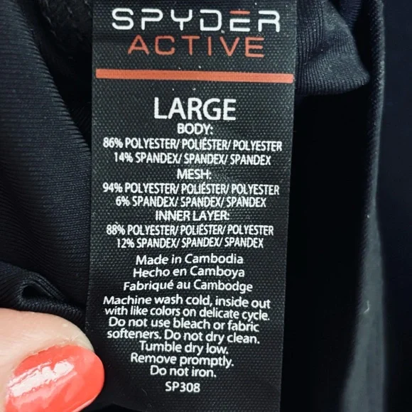 Spyder | Tops | Nwt Spider Active Seamless Mesh Trimmed Removable Pad ...